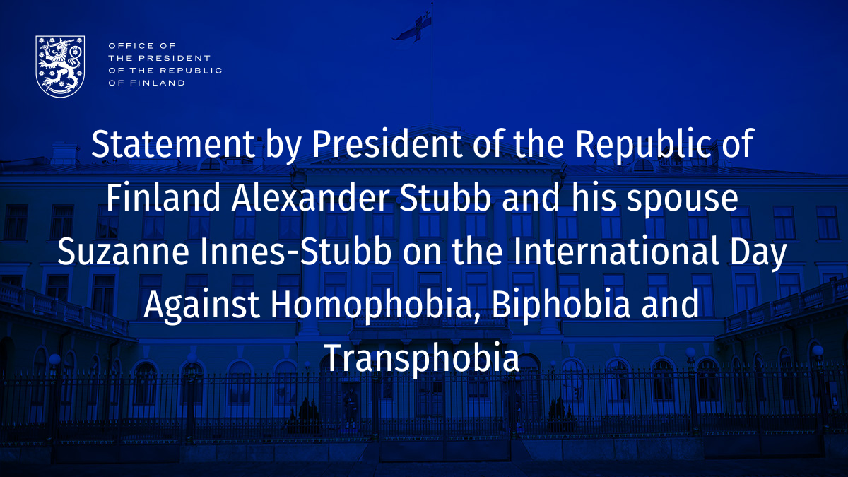 Statement by President of the Republic of Finland Alexander Stubb and ...