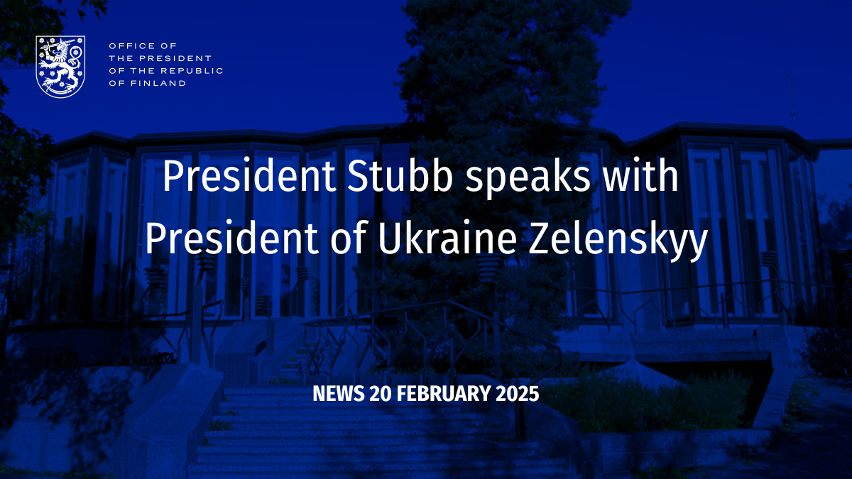 President Stubb speaks with President of Ukraine Zelenskyy - Presidentti