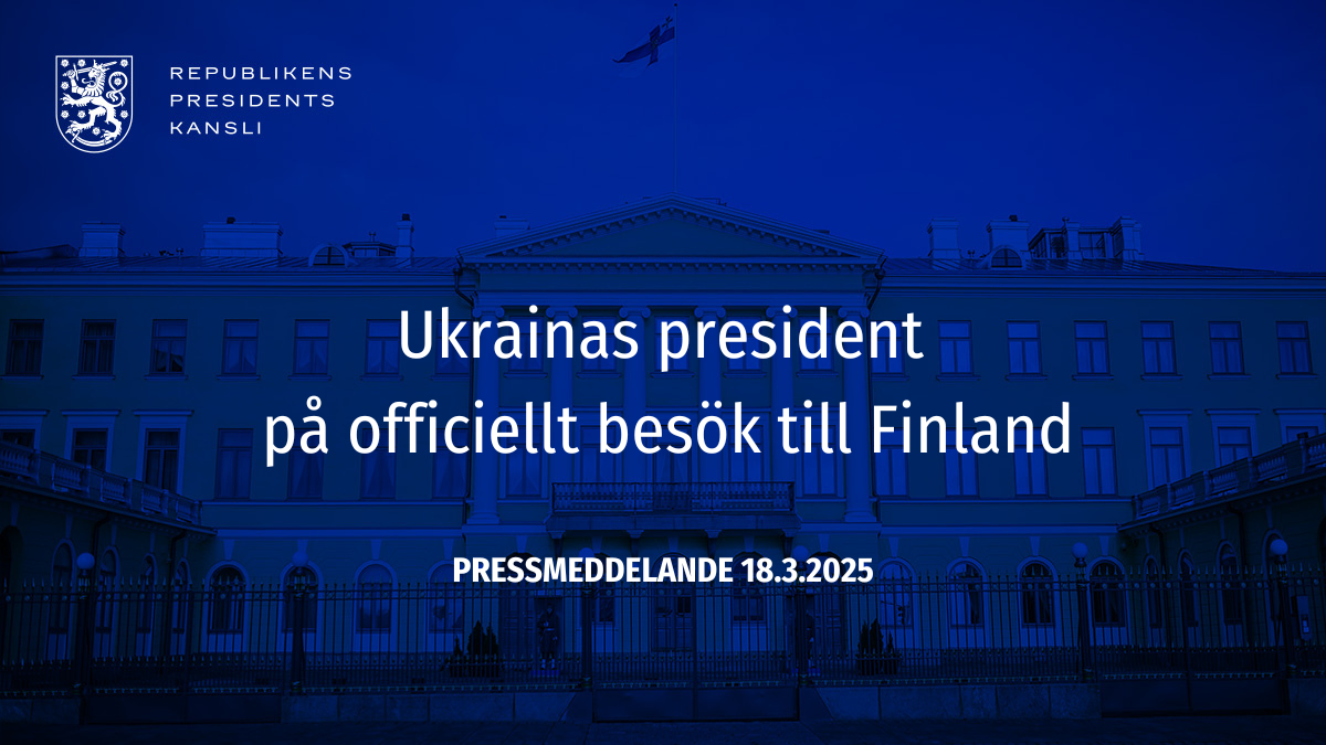 Ukrainas president på officiellt besök till Finland - Presidentti