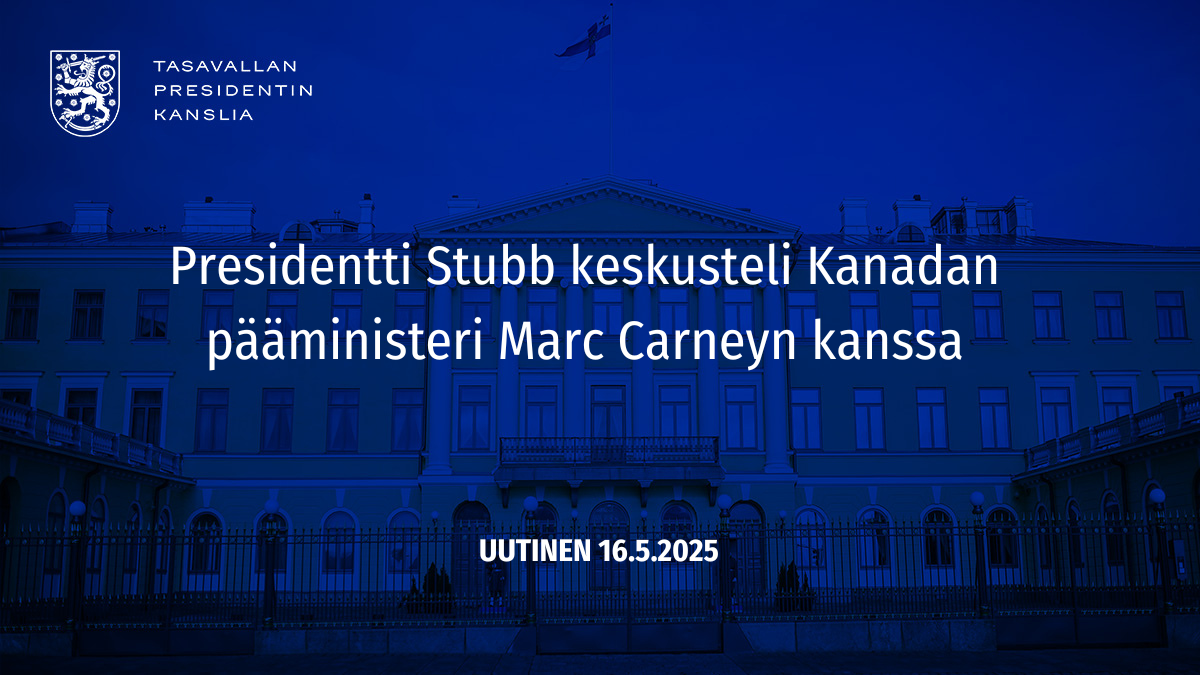 Presidentti Stubb keskusteli Kanadan pääministeri Marc Carneyn kanssa ...