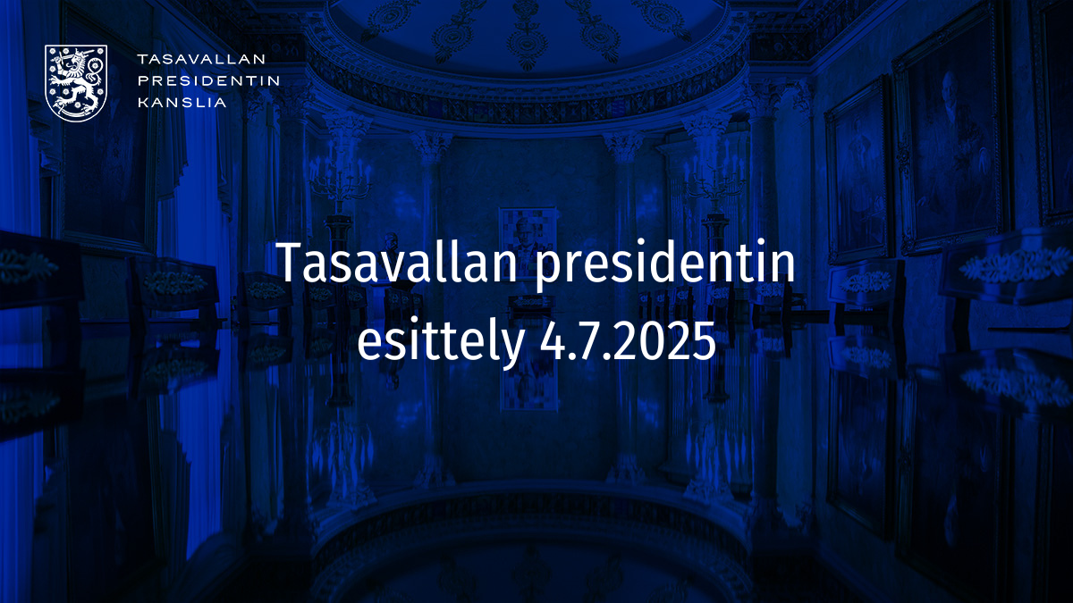 Statement by President of the Republic of Finland Alexander Stubb on ...