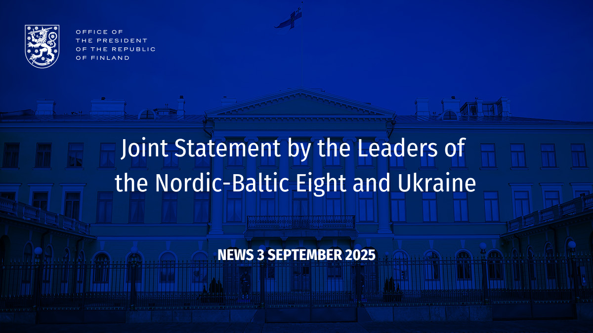 Joint Statement by the Leaders of the Nordic-Baltic Eight and Ukraine - Presidentti
