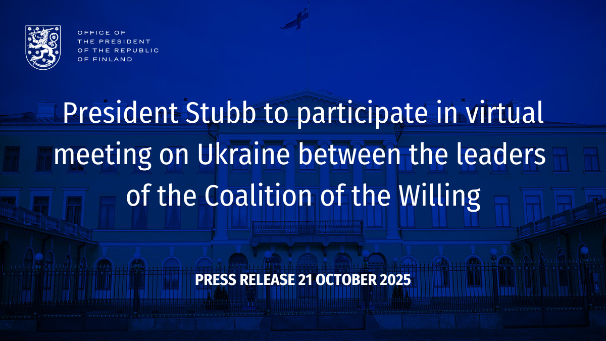 President Stubb to participate in virtual meeting on Ukraine between ...