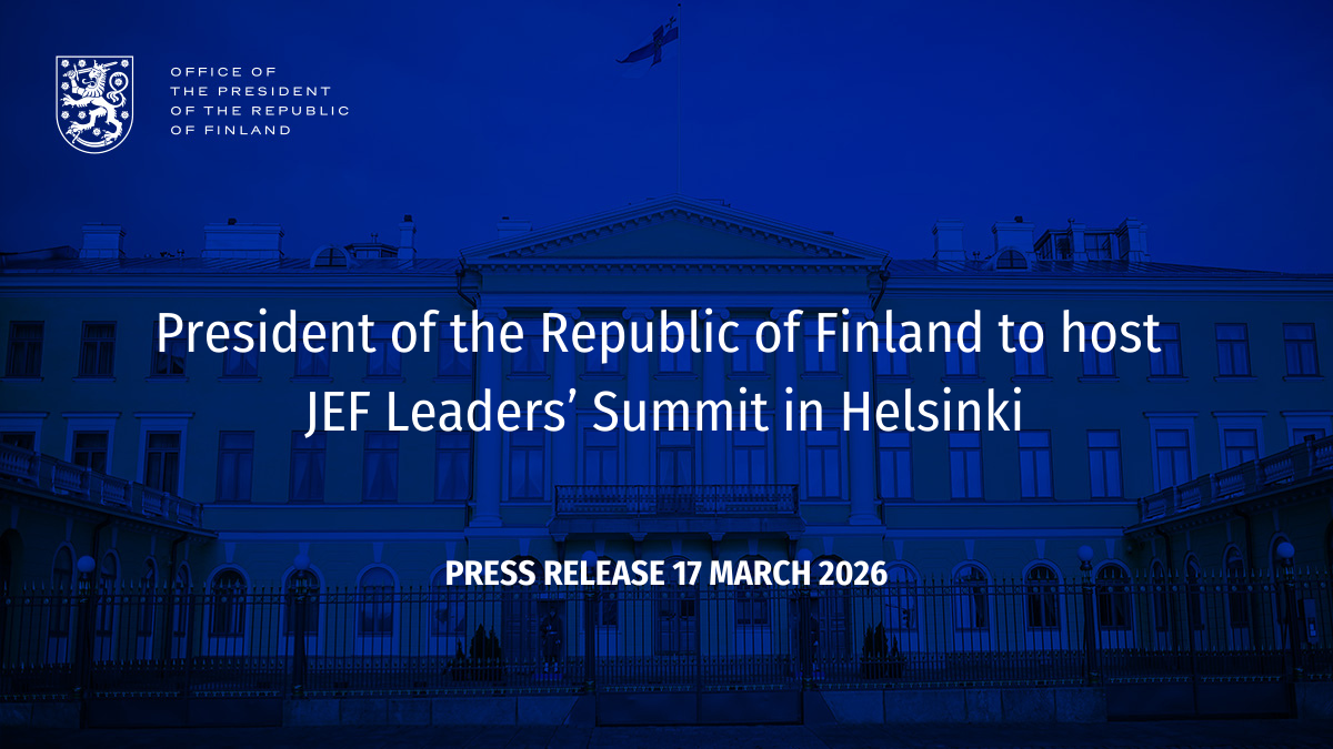 President of the Republic of Finland to host JEF Leaders’ Summit at the ...